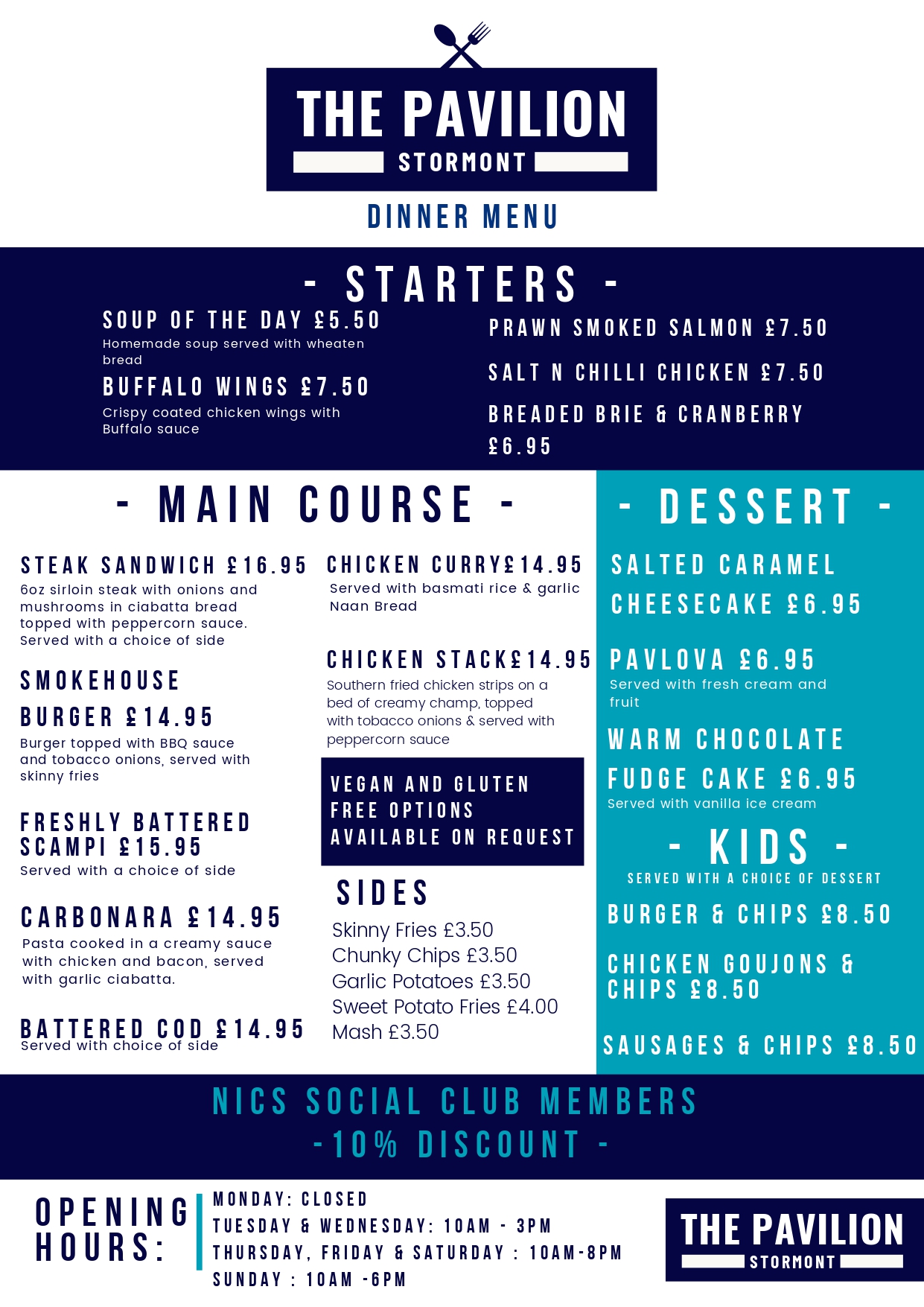 The Pavilion Bar & Restaurant | NICSSA | Northern Ireland Civil Service ...